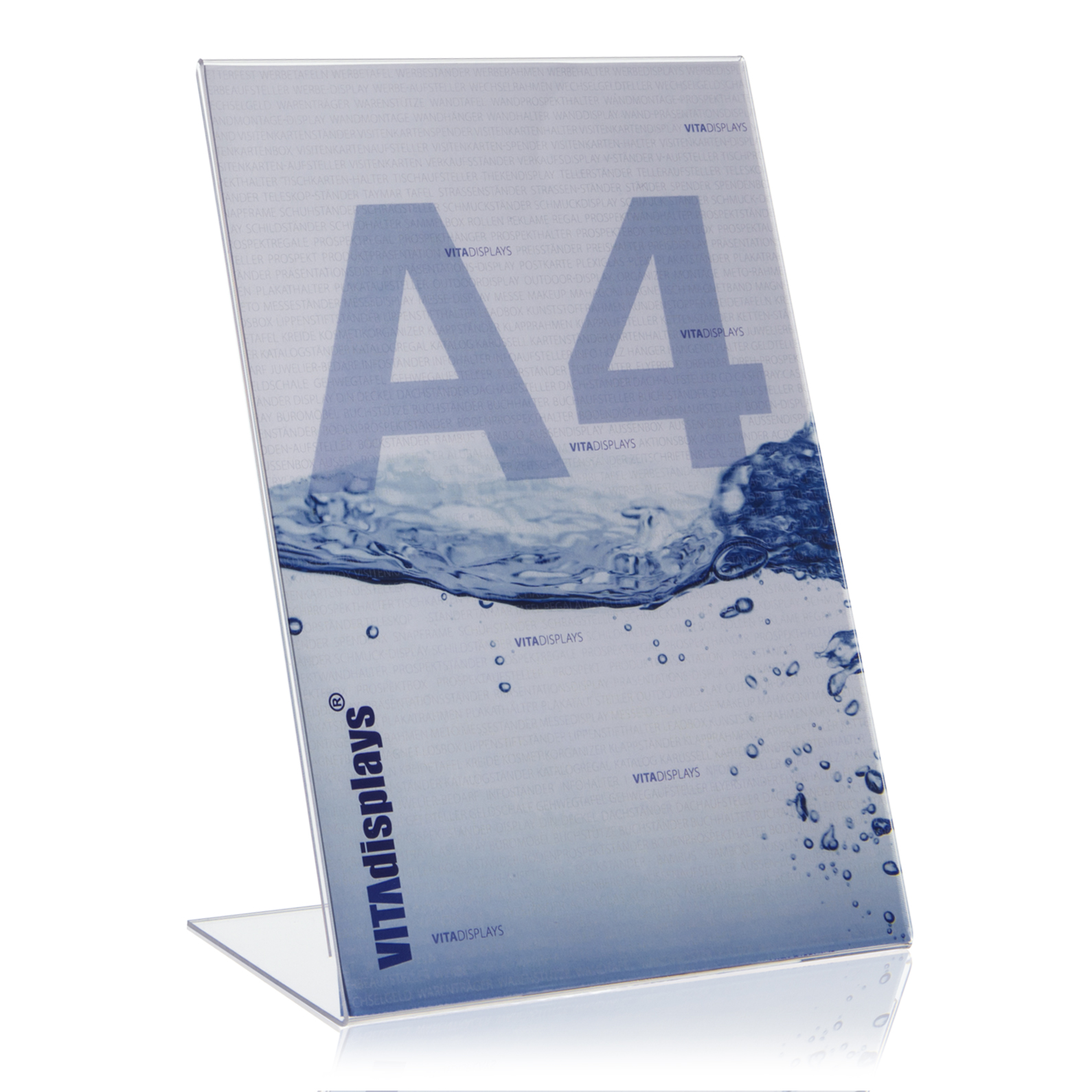DIN A4 Werbeaufsteller L-Ständer Tisch-Aufsteller aus PLEXIGLAS®
